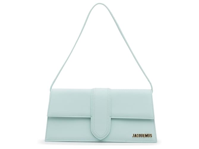 Jacquemus Blue Le Bambino Long Light blue Leather Pony-style calfskin ...