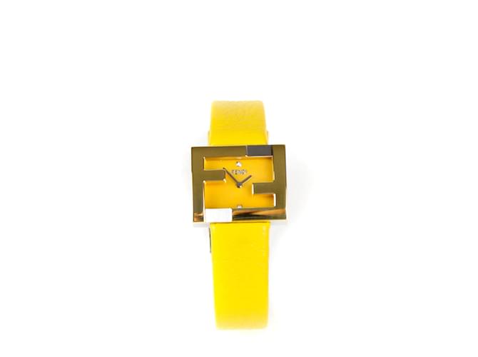 Fendi - FF logo watch Yellow Steel ref.1015642 - Joli Closet