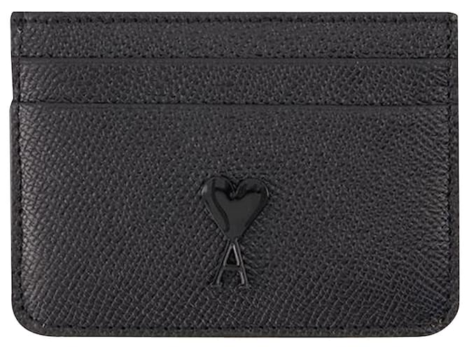 ADC Card Holder - AMI Paris - Leather - Black Pony-style calfskin ref ...