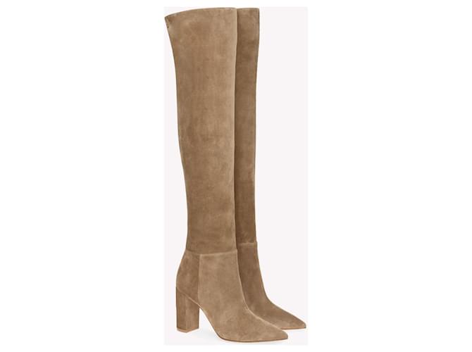 Gianvito Rossi GIANVITO RED BOOTS NEW Beige Deerskin ref.1018799 - Joli ...