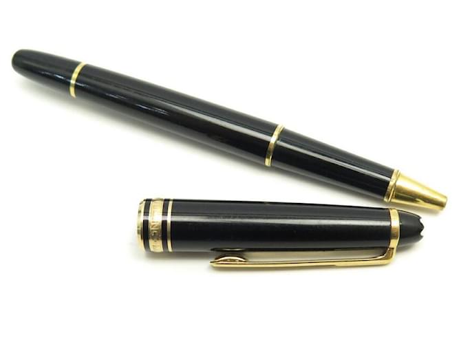 MONTBLANC ROLLERBALL MEISTERSTUCK CLASSIC GOLD MB PEN132457 BLACK RESIN ...