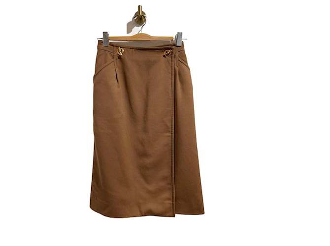 Hermès HERMES Skirts T.International L Wool Camel ref.1032526 - Joli Closet