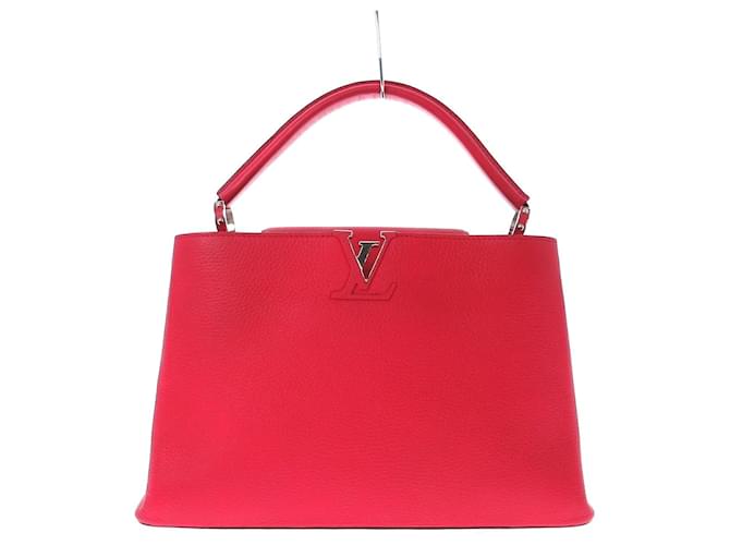 Louis Vuitton Capucines Red Leather ref.1040353 - Joli Closet