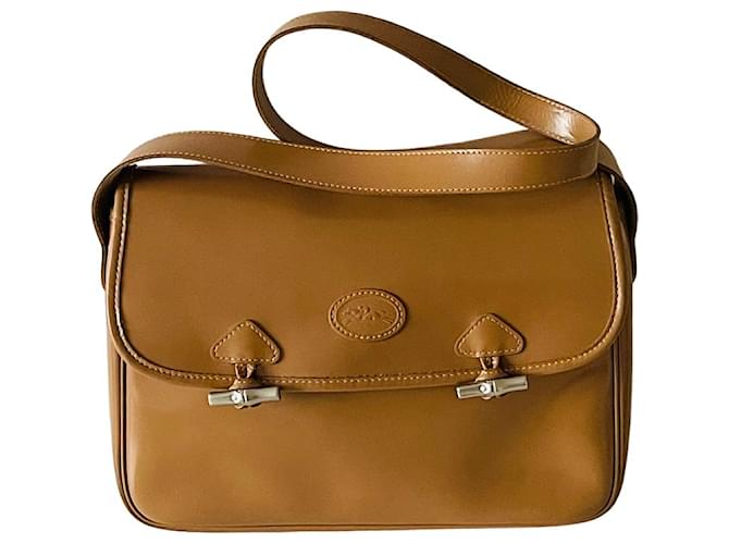 Longchamp Vintage Chocolate Patent leather ref.1040526 - Joli Closet