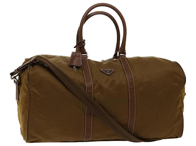 PRADA Boston Bag Nylon 2way Brown Auth 52017 ref.1053637 - Joli Closet