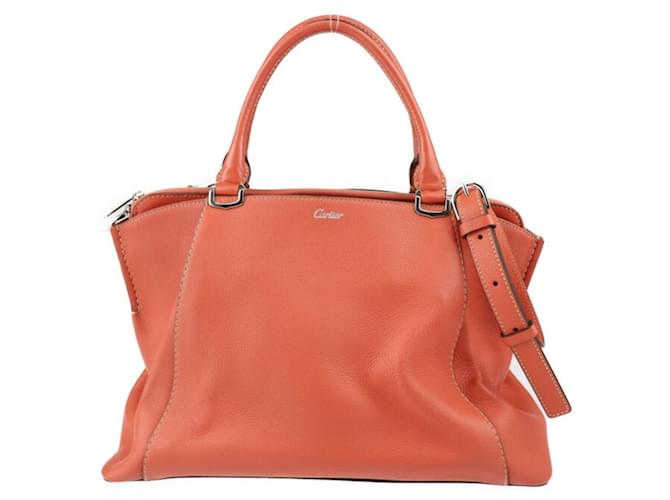 Cartier C de cartier Orange Leather ref.1055784 - Joli Closet