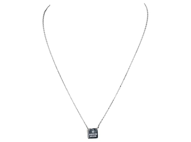 Gucci Logo Plate Silvery Silver ref.1056704 - Joli Closet