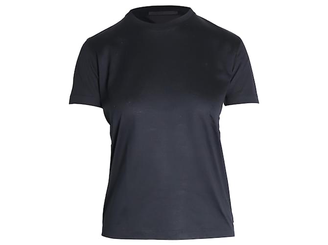 Prada Back Logo T-Shirt in Black Cotton ref.1057593 - Joli Closet