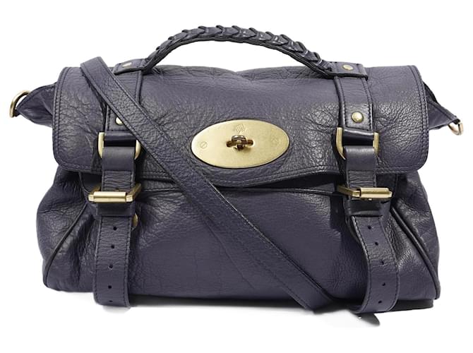Mulberry Alexa Navy Leather Navy blue ref.1060404 - Joli Closet