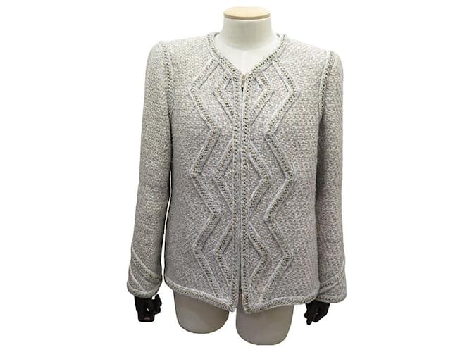 CHANEL JACKET FANCY TWEED & METALLIC THREADS P55015V41134 42 L-JACKET ...