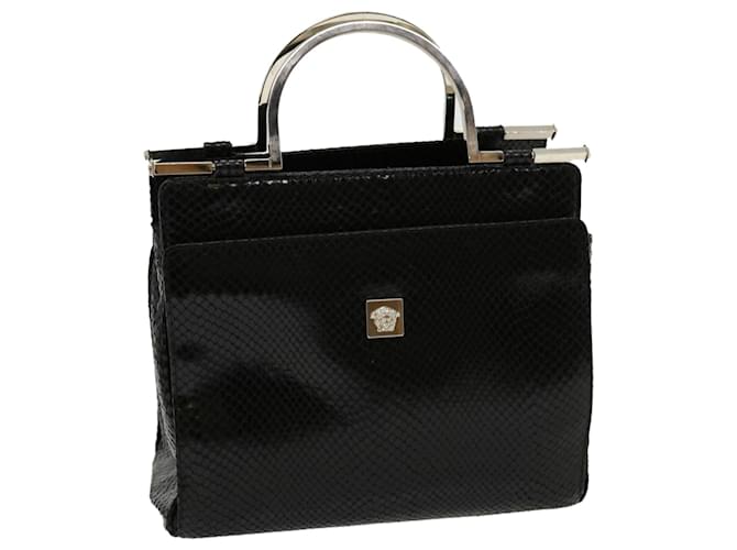 Versus Versace Gianni Versace Hand Bag Black Auth am2636g Leather ref ...