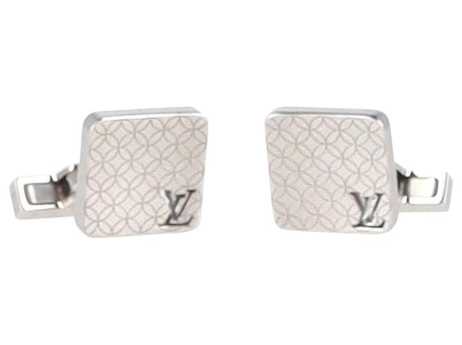 Louis Vuitton Champs Elysées Textured Cufflinks in Silver Metal Silvery ...
