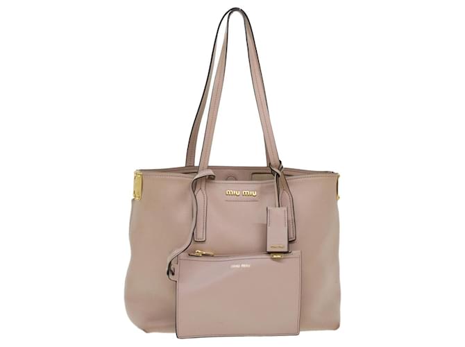 Miu Miu Tote Bag Leather Pink Auth 41351 ref.1069300 - Joli Closet