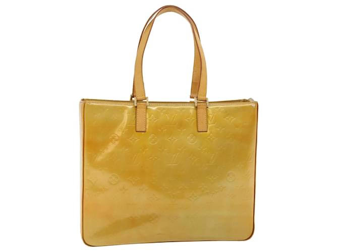 LOUIS VUITTON Monogram Vernis Columbus Tote Bag Beige M91023 LV Auth ...