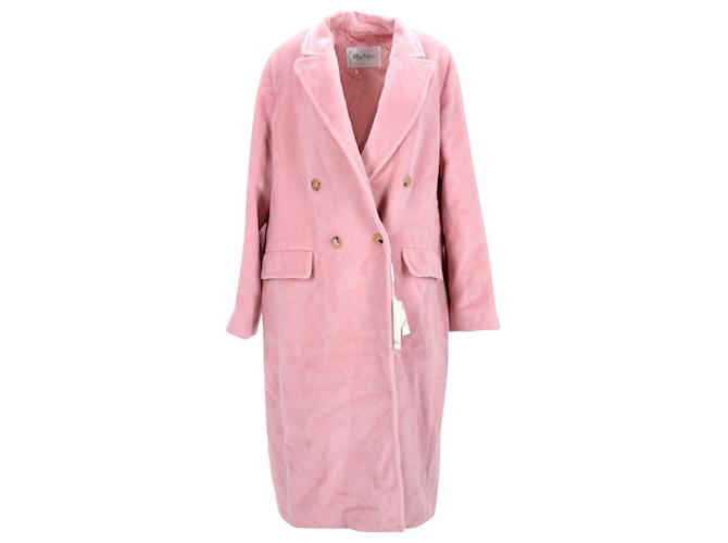 Max Mara Zarda Double Breasted Coat in Pink Alpaca Wool ref.1075157 ...
