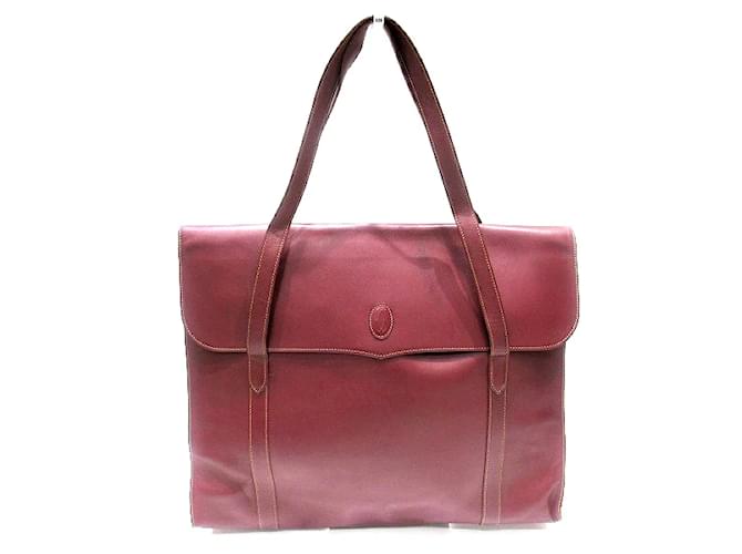 Must De Cartier Leather Briefcase Red Pony-style calfskin ref.1075224 ...