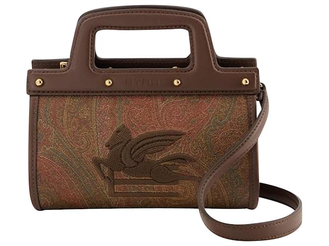 Top Handle Crossbody - Etro - Leather - Brown ref.1078586 - Joli Closet