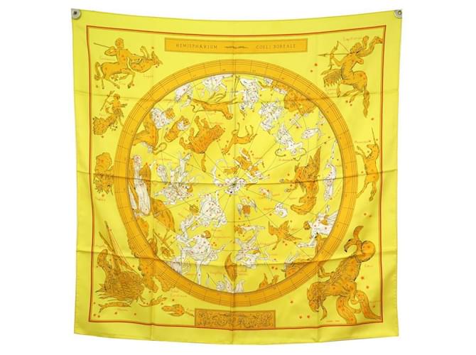 Hermès HERMES HEMISPHAERIUM COELI BOREALE SQUARE SCARF 90 DUBIGEON SILK ...