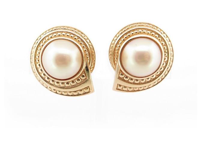 VINTAGE NINE EARRINGS CHRISTIAN DIOR SNAIL PEARL PEARL EARRINGS NEW ...