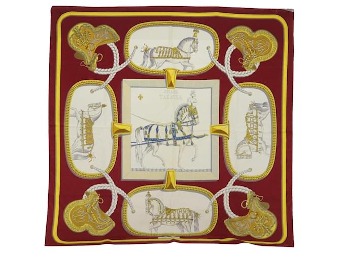 Hermès HERMES CARRE 90 Red Silk ref.1079476 - Joli Closet