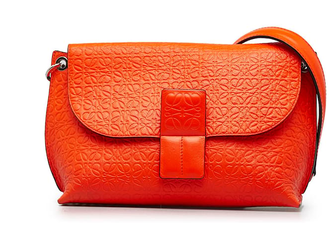 Loewe Red Anagram Avenue Crossbody Bag Leather Pony-style calfskin ref ...