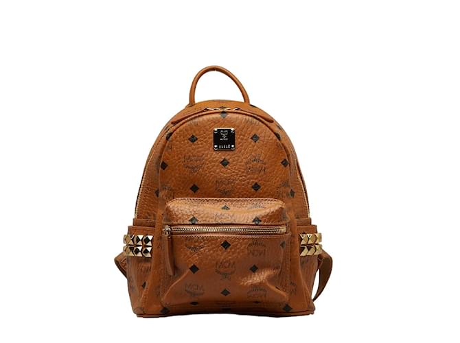 MCM Visetos Stark Backpack Brown Cloth ref.1090266 - Joli Closet