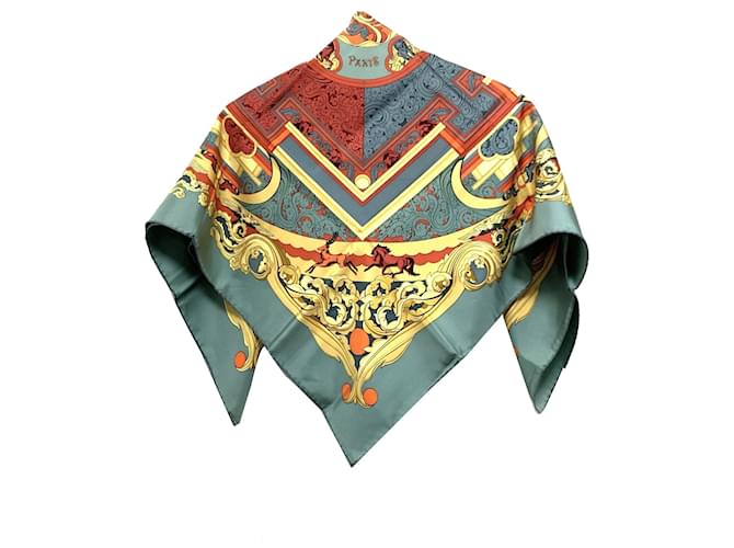 Hermès Hermes Green Animaux Solaires Silk Scarf Cloth ref.1093207 ...