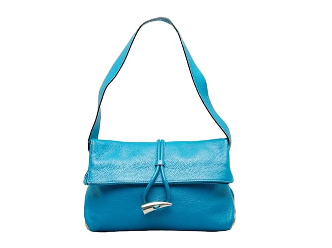 Burberry Leather Shoulder Bag Blue Pony-style calfskin ref.1095779 ...