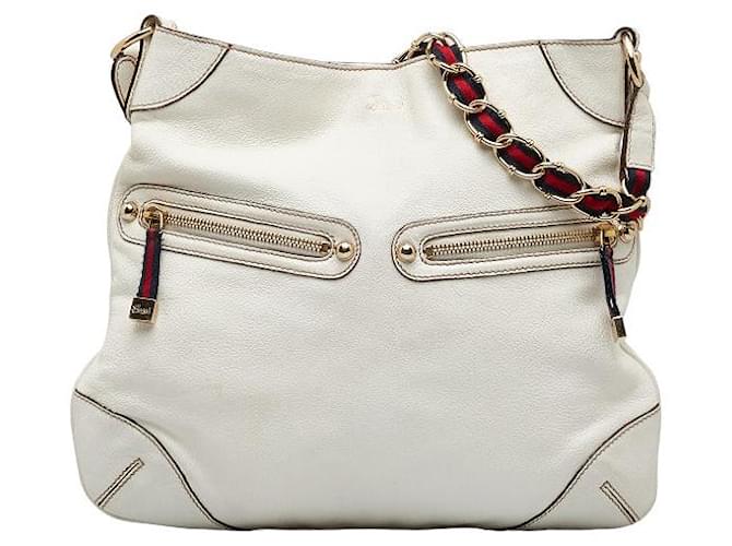 Gucci Leather Capri Ranch Kid Hobo Bag White Pony-style calfskin ref ...