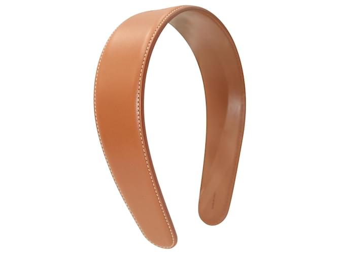 Céline Celine Triomphe Headband in Brown Leather ref.1098178 - Joli Closet