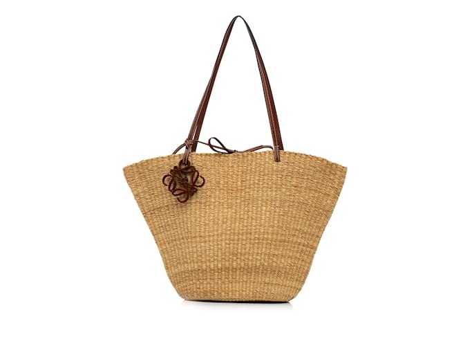 LOEWE Sacs à main Sac panier Osier Marron ref.1099931 - Joli Closet