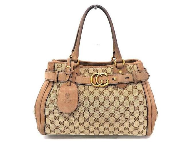 Gucci GG Running Medium Tote 247183 Brown Cloth ref.1102995 - Joli Closet