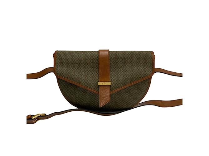 Yves Saint Laurent Kaia Leather Crossbody Bag Brown Cloth ref.1104629 ...