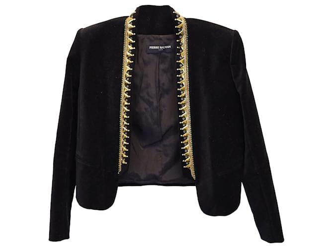 Pierre Balmain Embellished Jacket in Black Polyester ref.1106022 - Joli ...