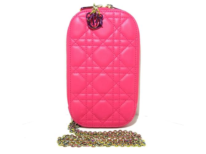 Dior Cannage stitch Pink Leather ref.1113602 - Joli Closet