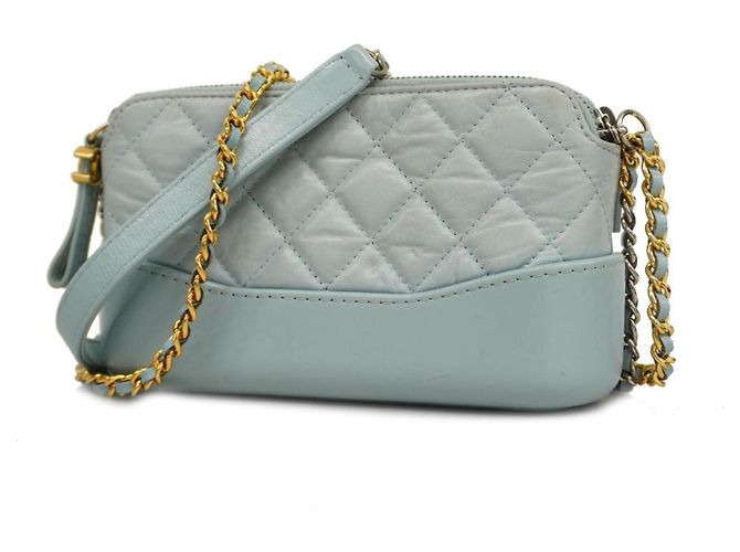 Chanel Matelassé Blue Leather ref.1114741 - Joli Closet