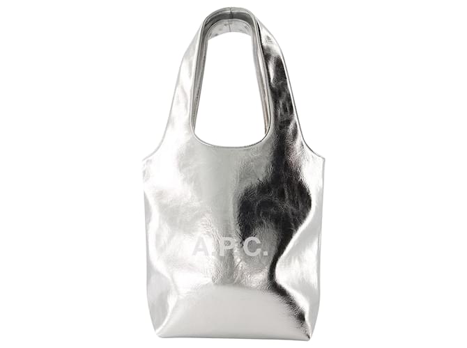 Apc Ninon Small Tote bag - A.P.C. - Synthetic - Silver Silvery Metallic ...