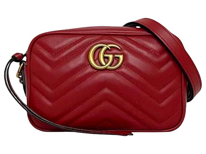 Gucci GG Marmont Red Leather ref.1120761 - Joli Closet