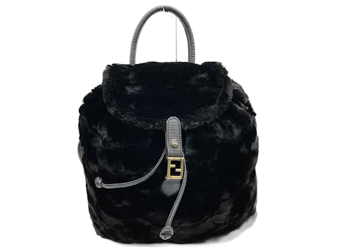 Fendi Drawstring Black Fur ref.1122282 - Joli Closet