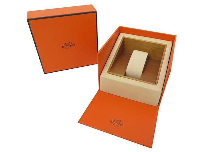 Hermès BOX FOR HERMES CAPE COD ARCEAU HEURE H ORANGE ON-BOX WATCH BOX ...