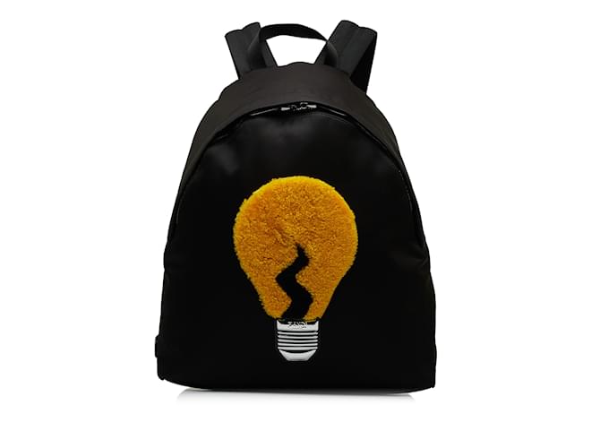 Black Fendi Light Bulb Nylon Backpack Leather ref.1133950 - Joli Closet