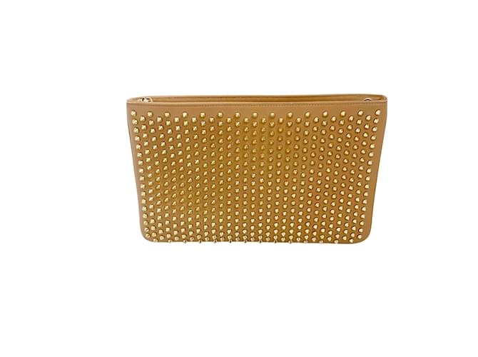 Christian Louboutin Spike Beige Leather ref.1139473 - Joli Closet