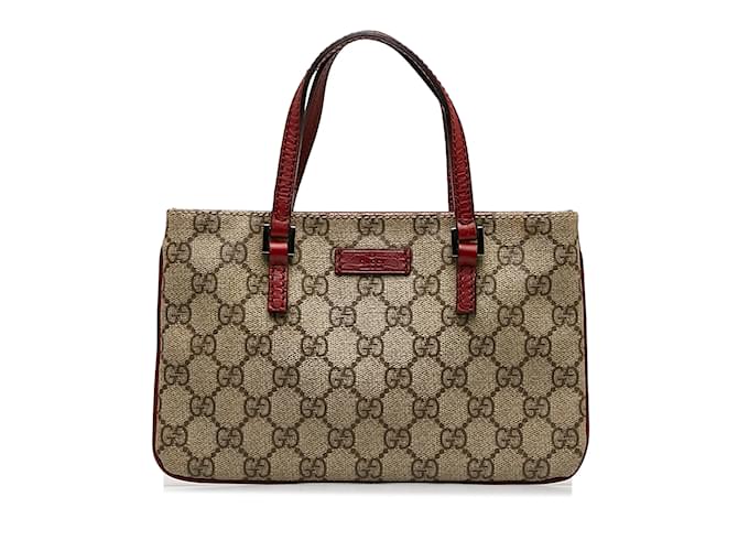 Brown Gucci GG Supreme Handbag Leather ref.1150327 - Joli Closet