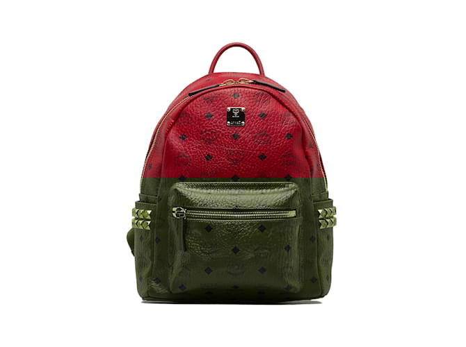 Red MCM Visetos Stark Backpack Cloth ref.1150879 - Joli Closet