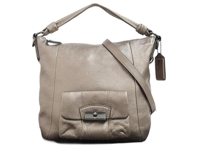 Coach Leather Bronze Hobo Bag 14783.0 Pony-style calfskin ref.1158543 ...