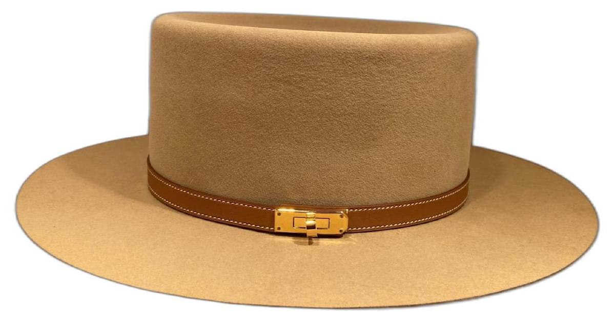 Hermès Hermes Hampton Hat Camel Wool ref.1173100 - Joli Closet