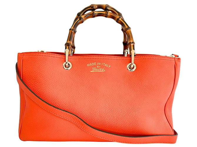 Gucci Bamboo Red Leather ref.1180620 - Joli Closet