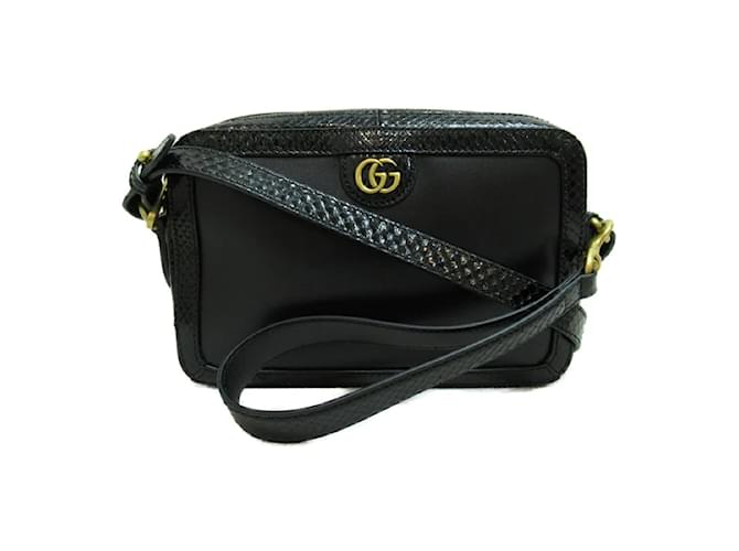 Gucci GG Marmont Embossed Leather Shoulder Bag 710861 Black ref.1181068 ...