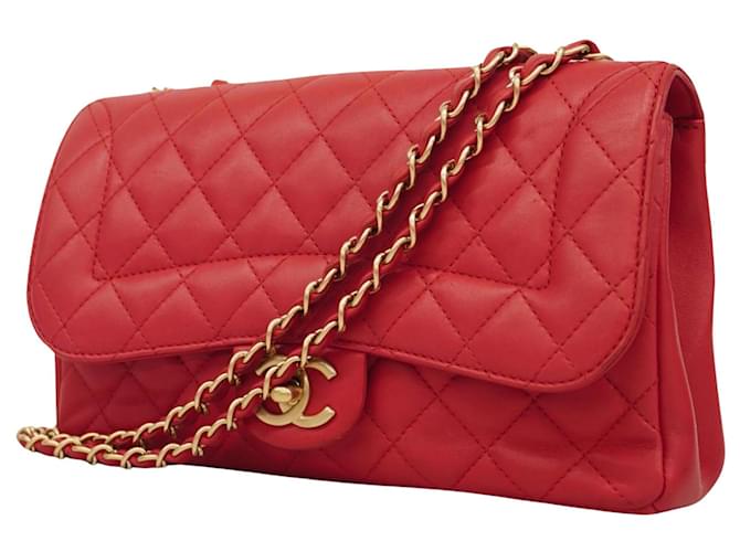 Chanel Matelass Red Leather ref.1189417 - Joli Closet