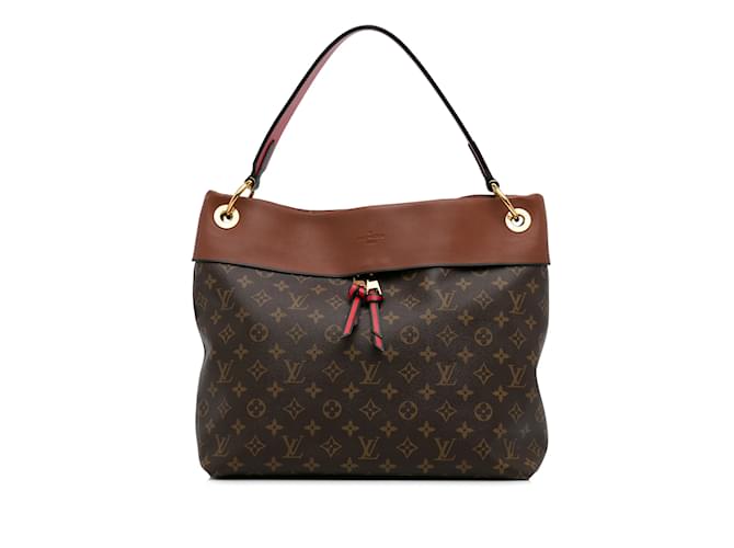 Brown Louis Vuitton Monogram Tuileries Besace Satchel Leather ref ...